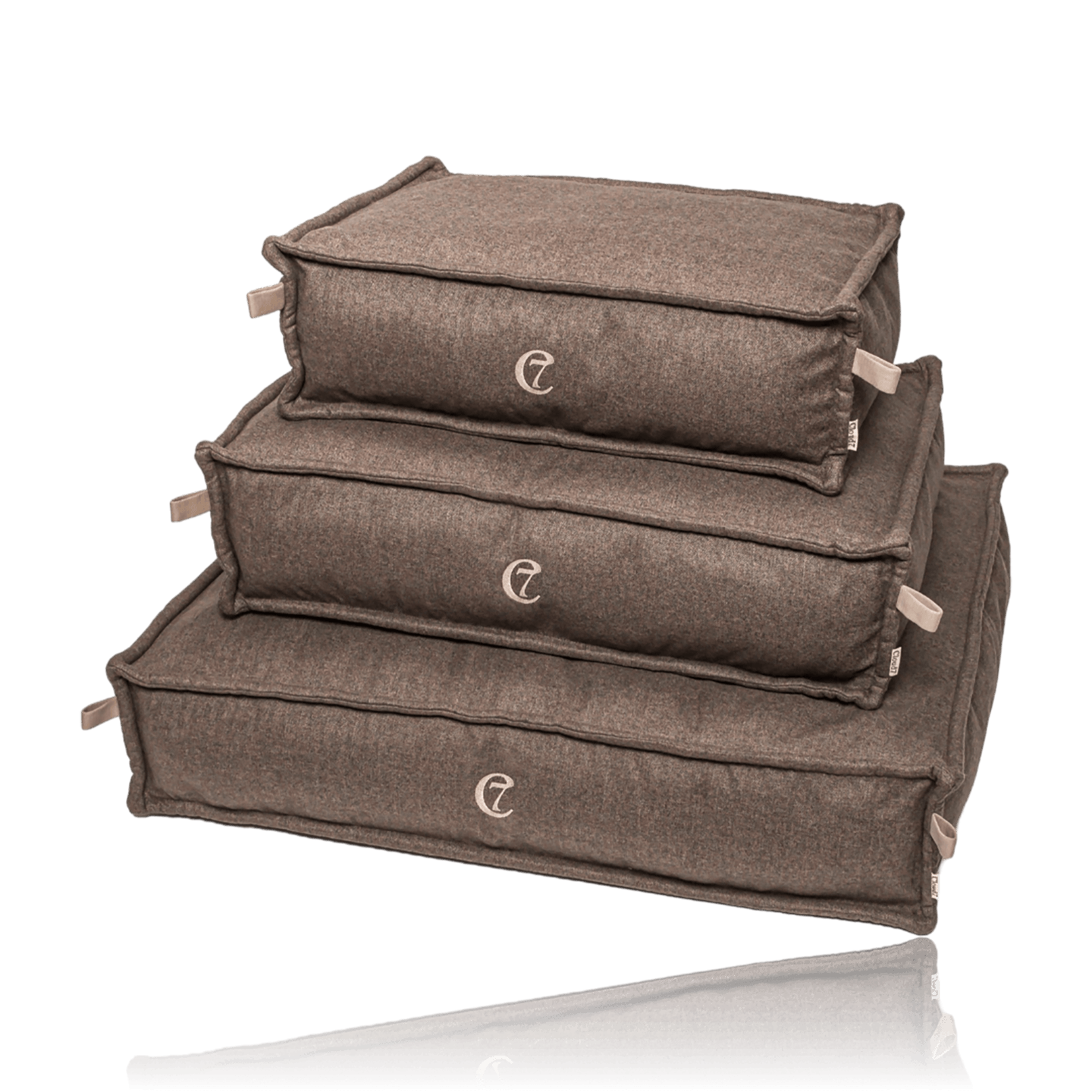 The Worthy Bone- Cloud 7- Cozy Fishbone Dog Bed- Natural